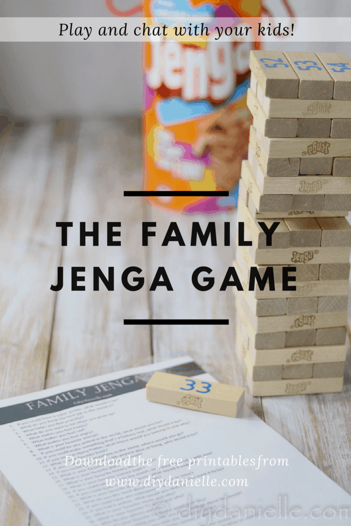 Jenga with Questions: Get to Know You Game - DIY Danielle®
