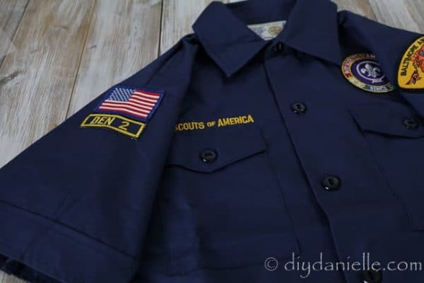 How to Sew or Iron on Boy Scout Patches - DIY Danielle®