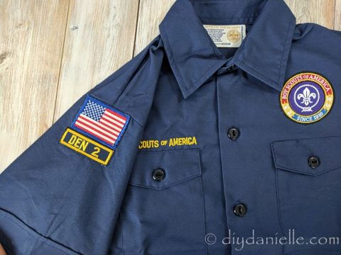 How to Sew or Iron on Boy Scout Patches - DIY Danielle®