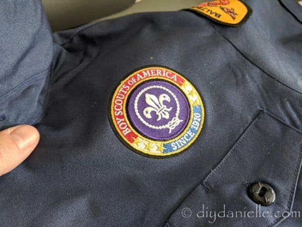 How to Sew or Iron on Boy Scout Patches - DIY Danielle®