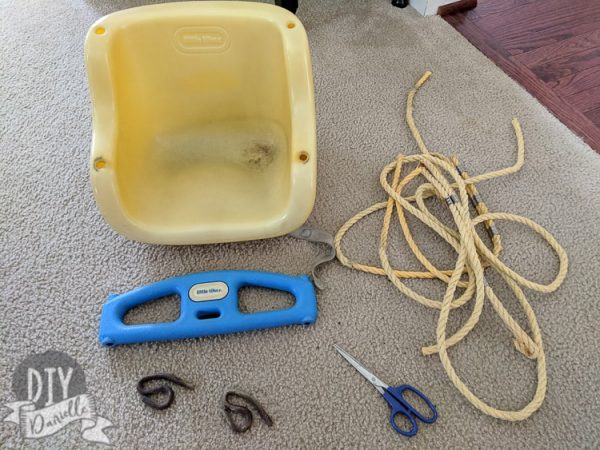 How to Replace the Rope on an Outdoor Baby Swing - DIY Danielle®