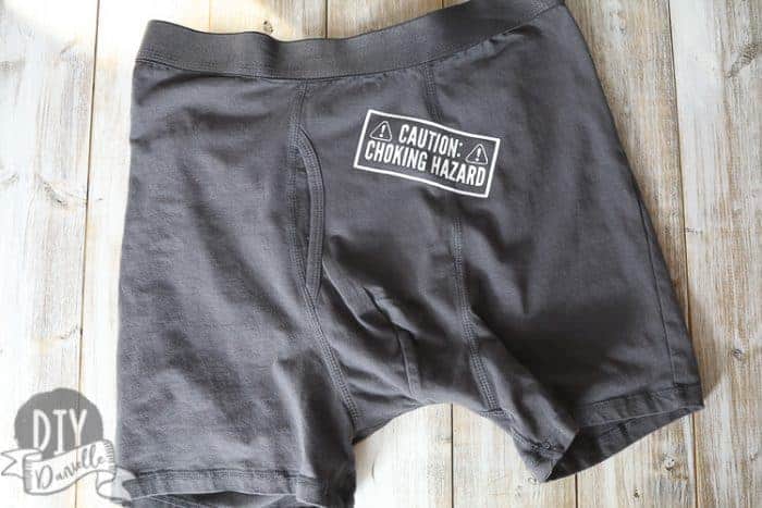 Easy Personalized Boxer Briefs for Valentine's Day - DIY Danielle®