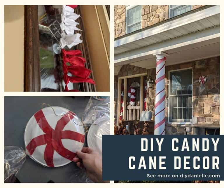 3 Easy Candy Cane Decorations for Your Front Porch - DIY Danielle®