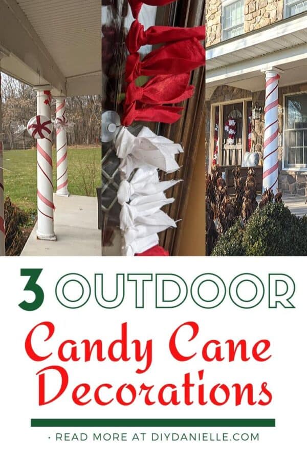 3 Easy Candy Cane Decorations for Your Front Porch - DIY Danielle®