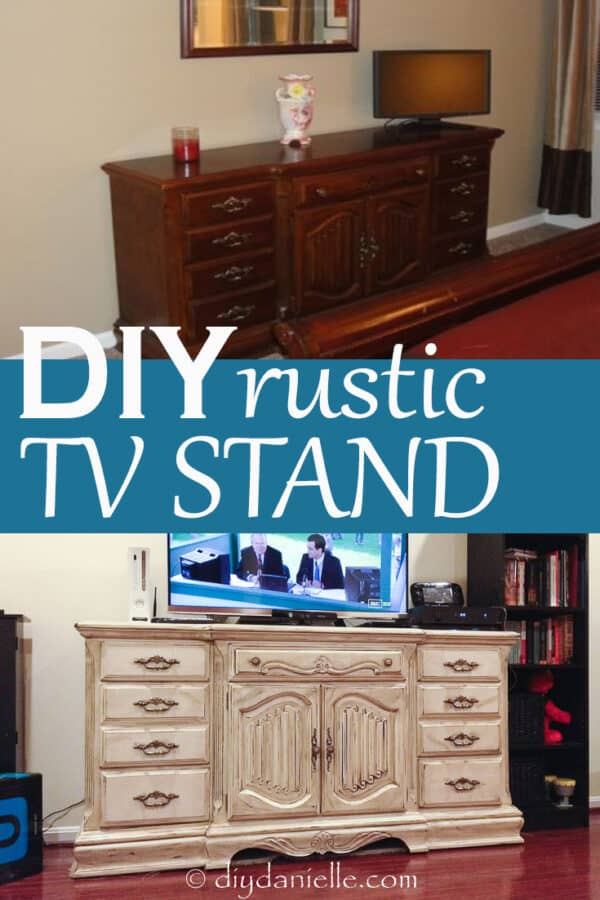 Rustic TV Stand DIY - DIY Danielle®