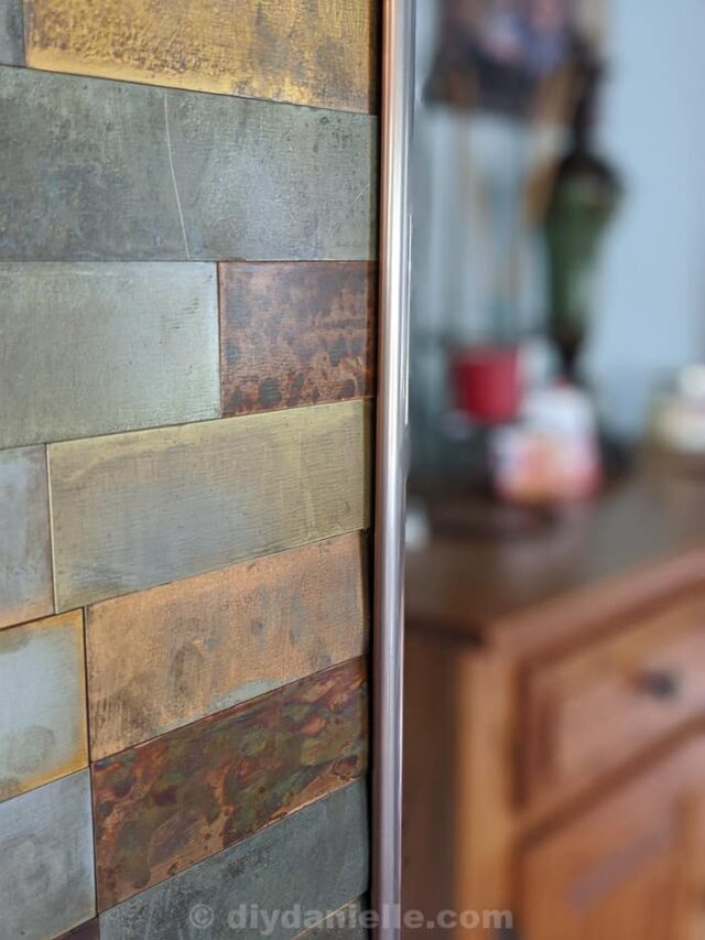 Feature Wall with Metal Tiles - DIY Danielle®