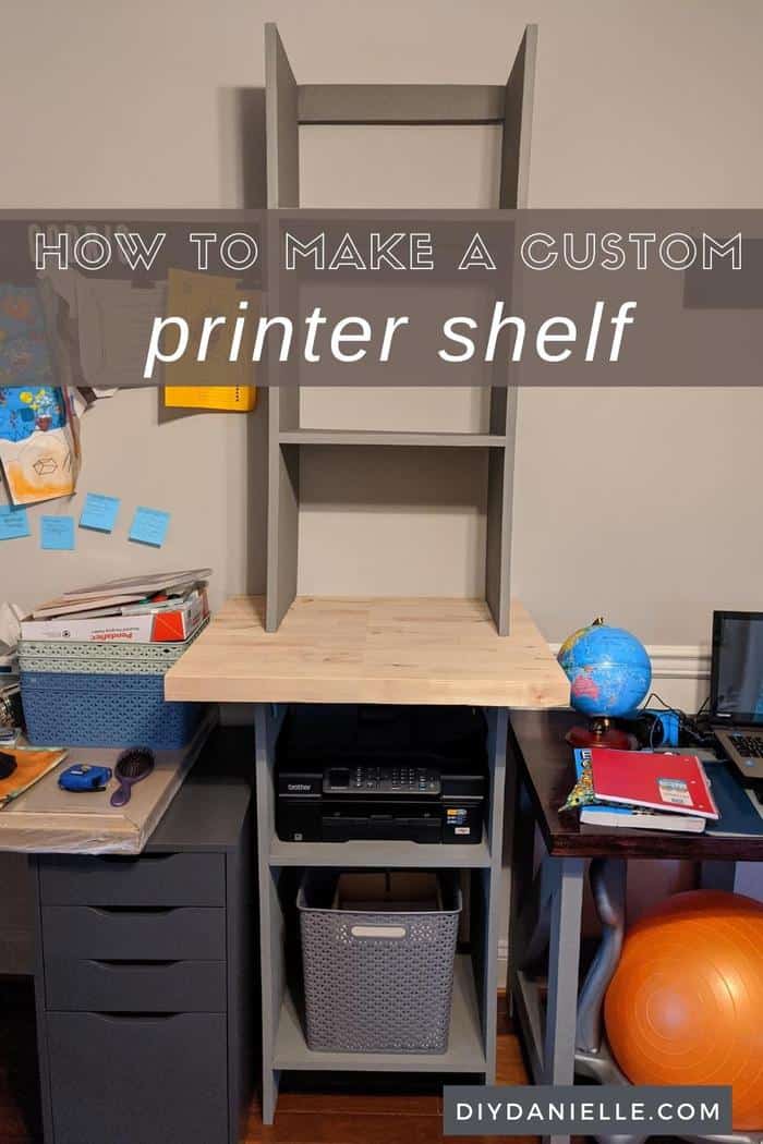 DIY Printer Stand with Paper Storage