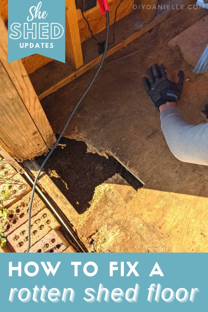 How to Repair a Shed Floor that has Rotted - DIY Danielle®