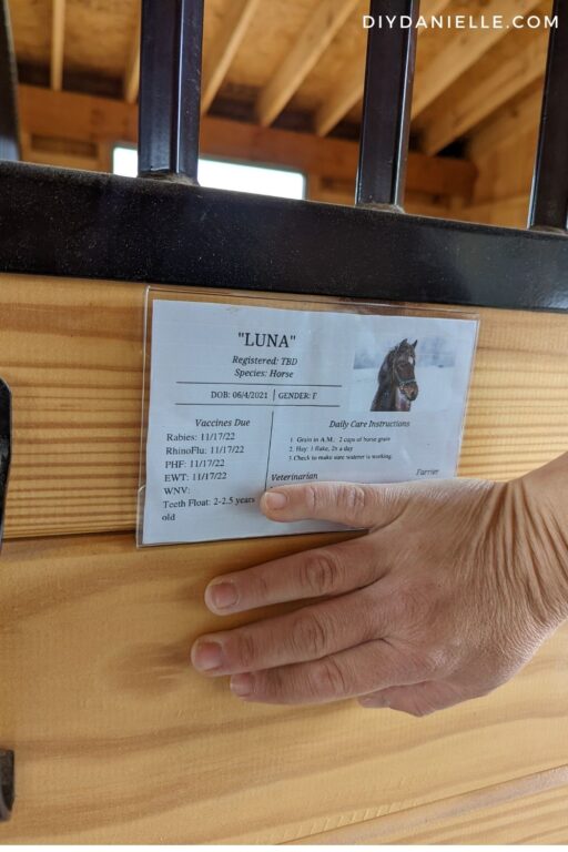 Printable Pet Information Sheet: Free Farm Planner - DIY Danielle®