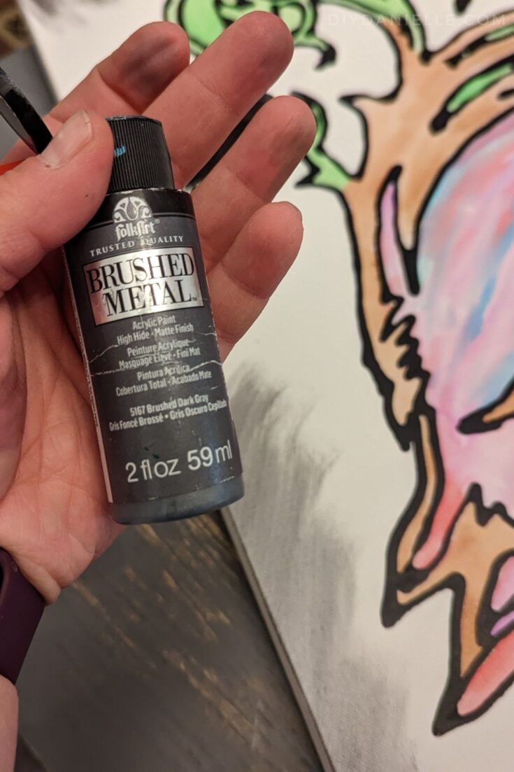Glue Painting On Canvas: Watercolor Art - DIY Danielle®