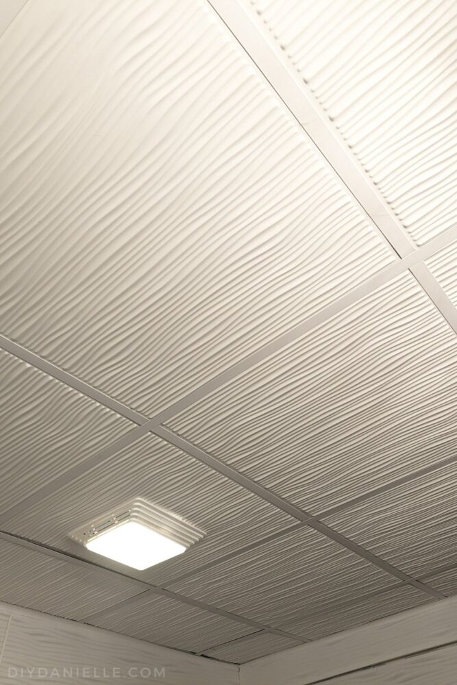 How to Install Drop Ceiling Tiles for a Bathroom - DIY Danielle®