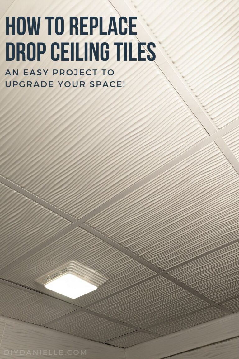 How to Install Drop Ceiling Tiles for a Bathroom - DIY Danielle®