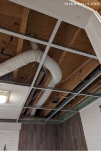 How to Install Drop Ceiling Tiles for a Bathroom - DIY Danielle®