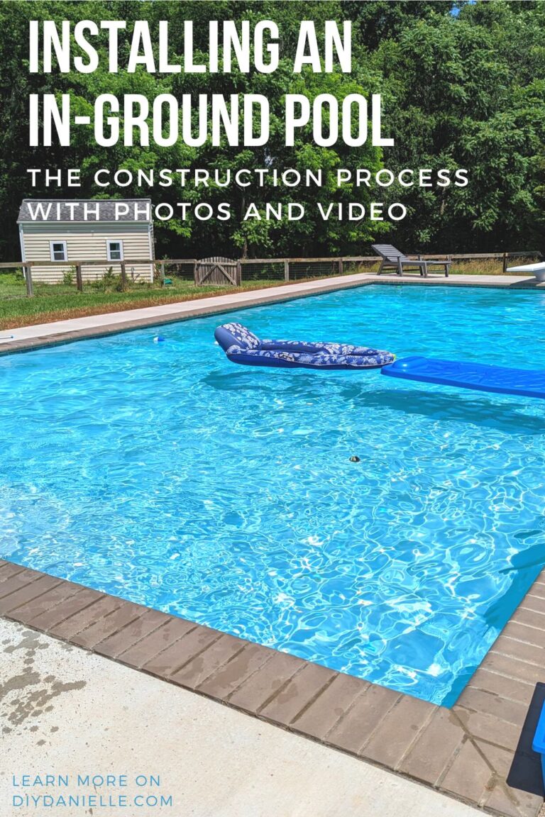 Inground Pool Construction Progress Photos - DIY Danielle®