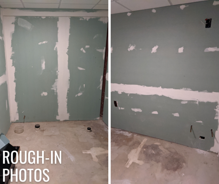 How to Finish a Basement Bathroom with Rough In Plumbing
