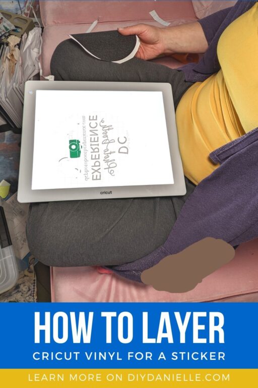 How to Layer Cricut Vinyl for a Business Sticker - DIY Danielle®