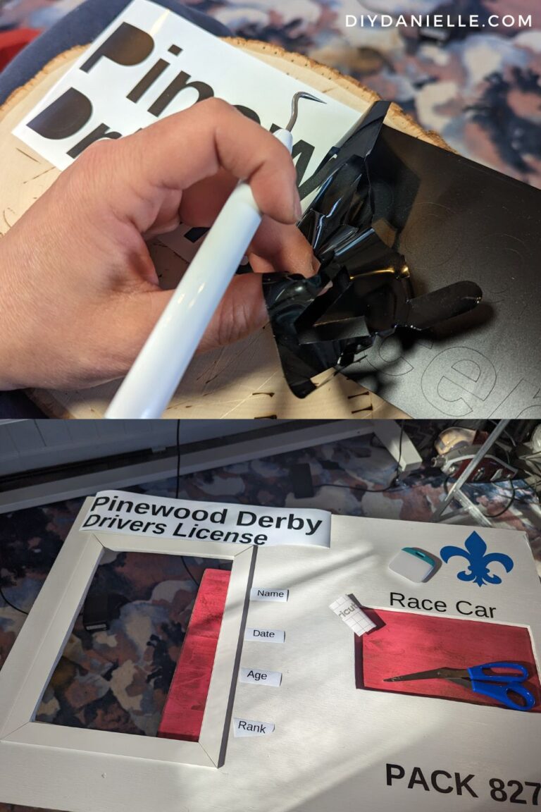 DIY Photo Board for Pinewood Derby - DIY Danielle®