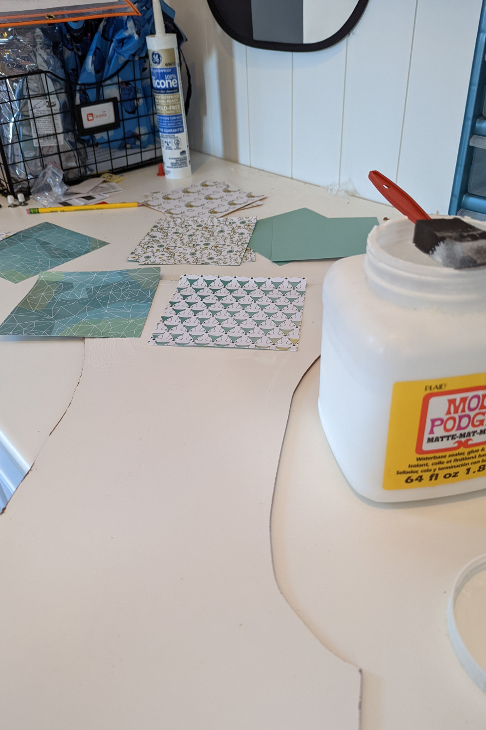 Diaper Form Wall Art with Scrapbook Paper - DIY Danielle®