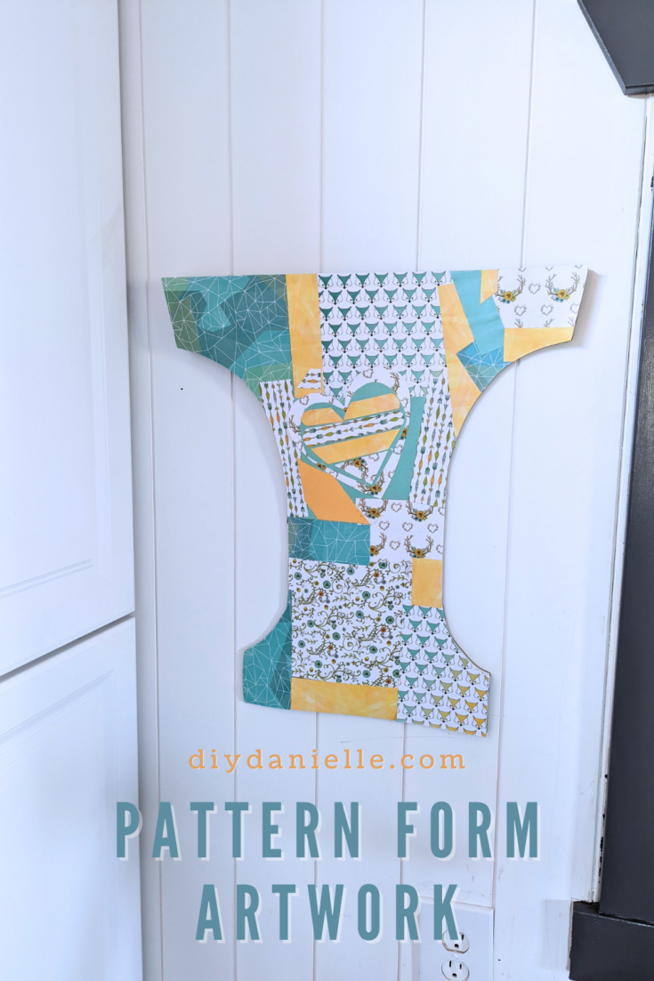 Diaper Form Wall Art with Scrapbook Paper - DIY Danielle®