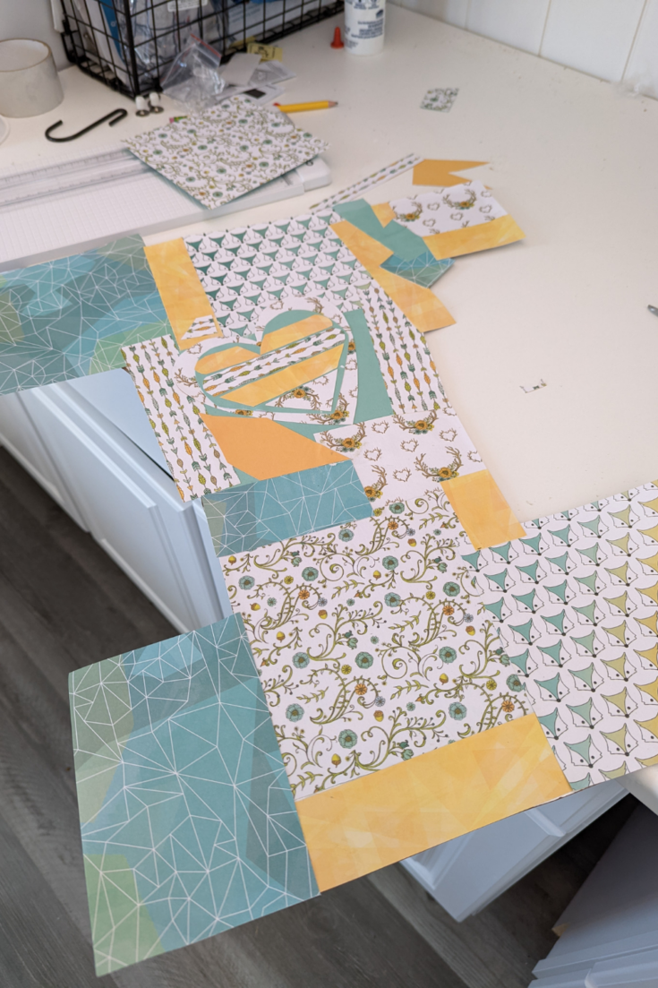 Diaper Form Wall Art with Scrapbook Paper - DIY Danielle®