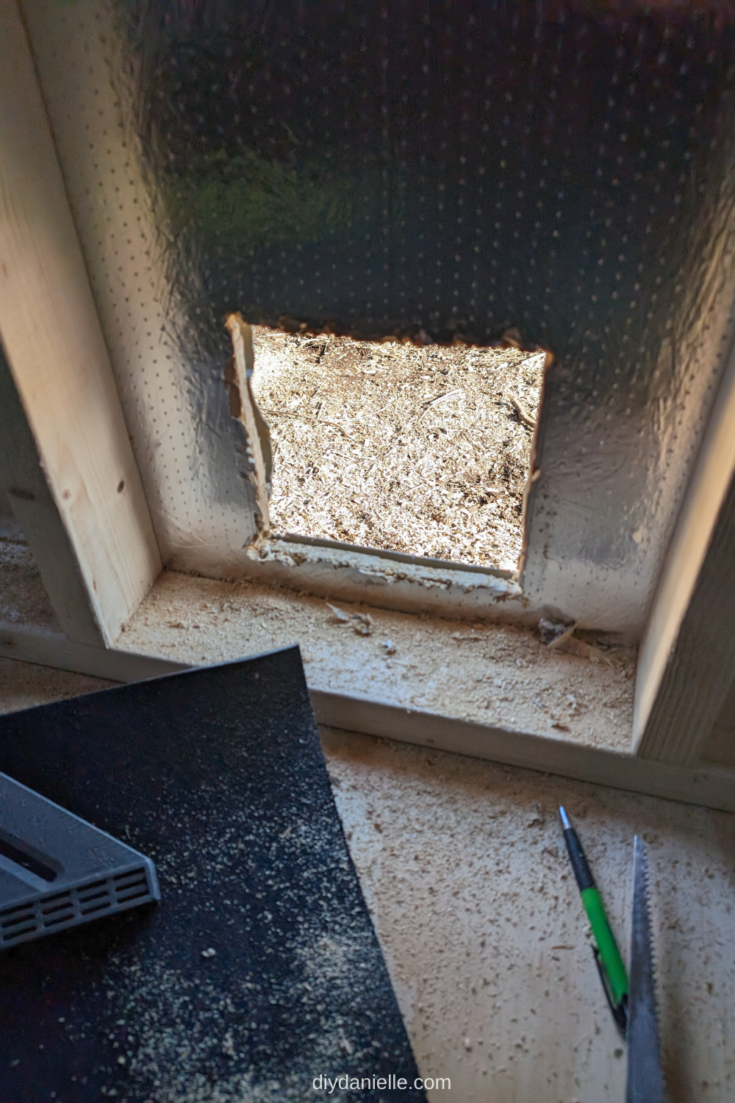 How to Install a Cat Door: Shed Siding Installation - DIY Danielle®