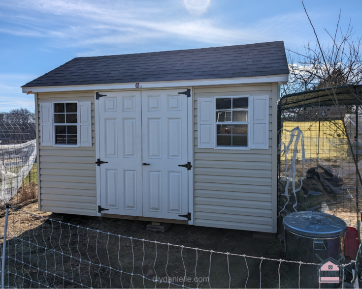 How to Install a Cat Door: Shed Siding Installation - DIY Danielle®