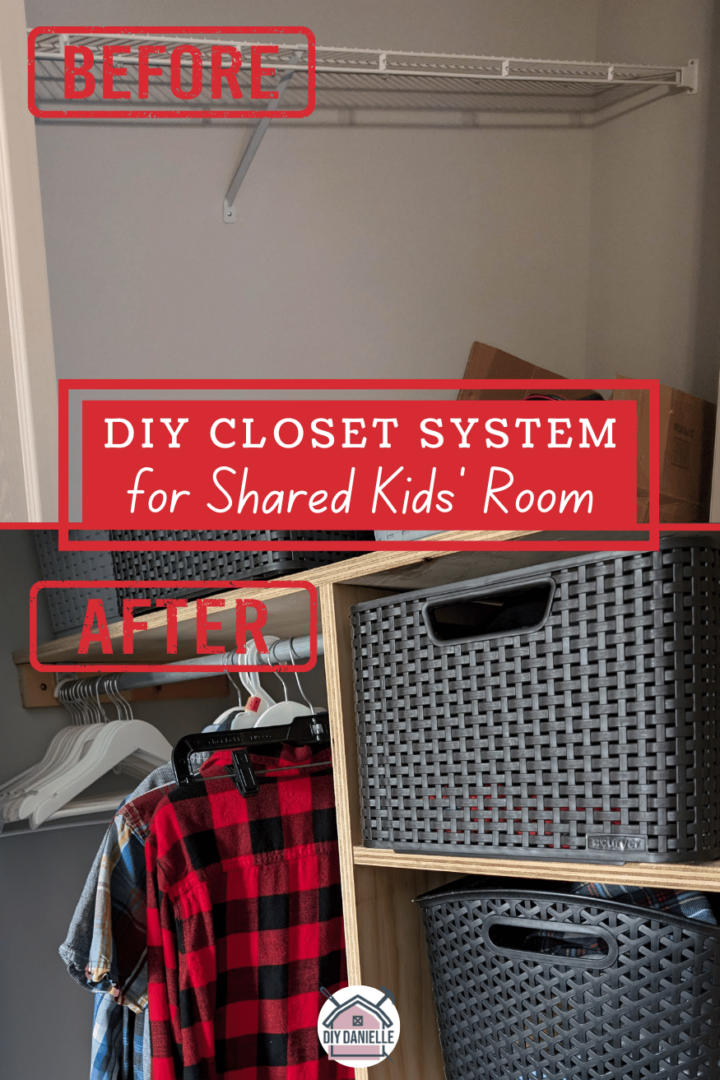 DIY Closet System for Shared Kids' Room: Maximize Space and Organization