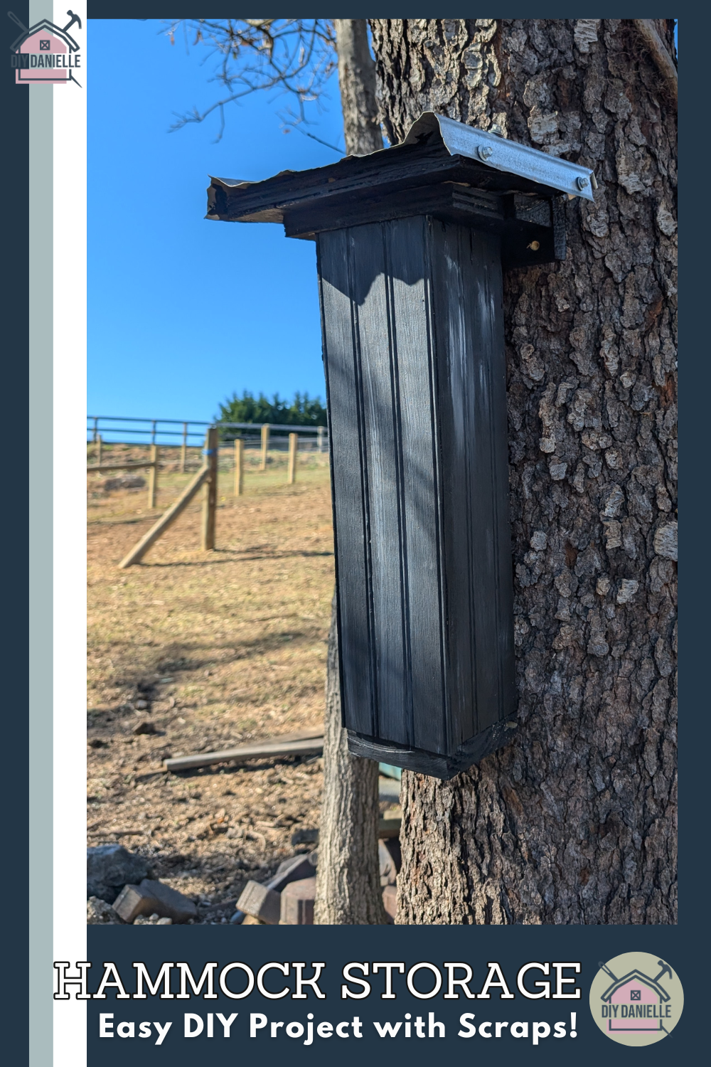 Easy Hammock Storage: Attached to the Tree - DIY Danielle®
