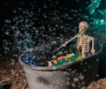 Puking Skeleton in the Bath: Halloween Decoration - DIY Danielle®